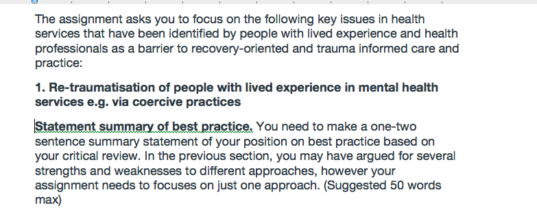 Solved The assignment asks you to focus on the following key | Chegg.com