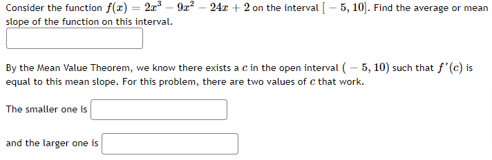 Solved Consider the function f(x)=2x3−9x2−24x+2 on the | Chegg.com