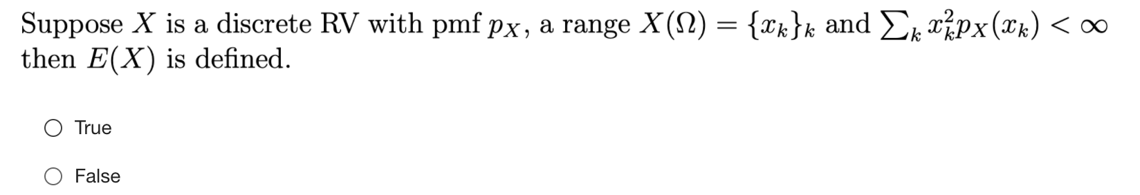 Solved Suppose X is a discrete RV with pmf px, a range X(12) | Chegg.com
