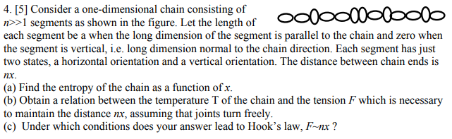 Solved 4. [5] Consider a one-dimensional chain consisting of | Chegg.com