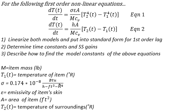 For the following first order non-linear equations... | Chegg.com