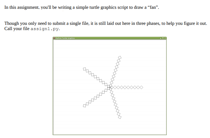 Solved In this assignment, you'll be writing a simple turtle | Chegg.com