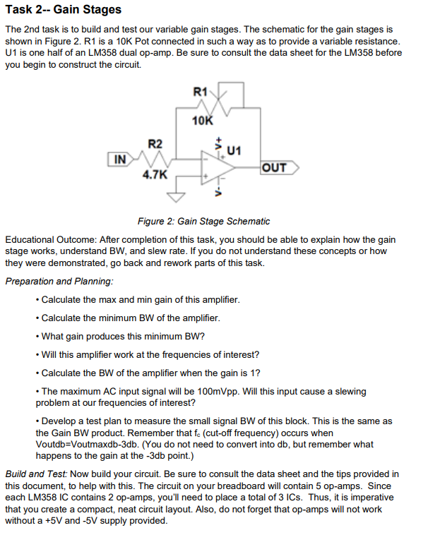 Solved EET 222 Lab Equalizer Project Introduction | Chegg.com