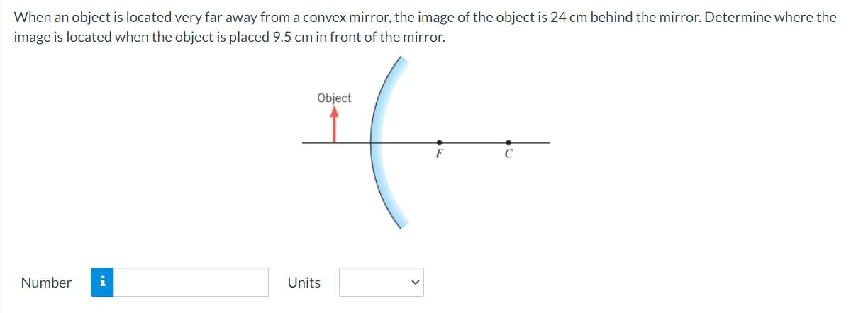 Solved When an object is located very far away from a convex | Chegg.com