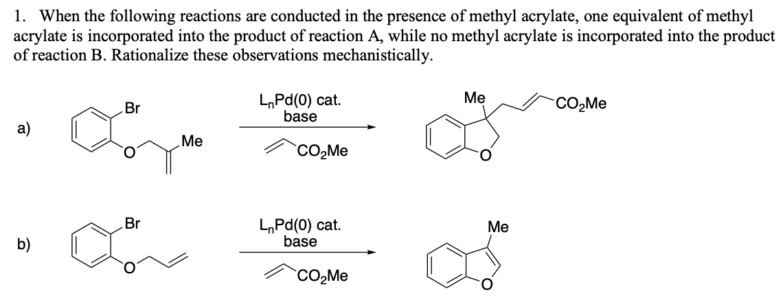 Solved 1. When the following reactions are conducted in the | Chegg.com