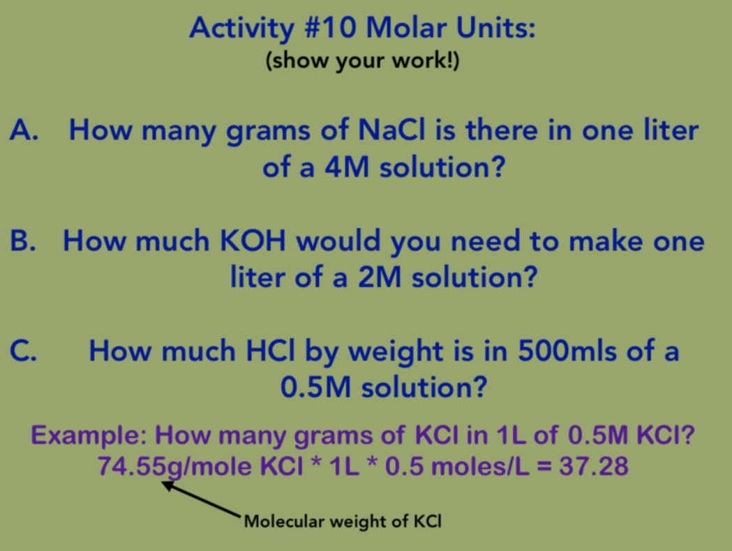 Solved Molar Units:(please show your work)A. ﻿How many grams | Chegg.com