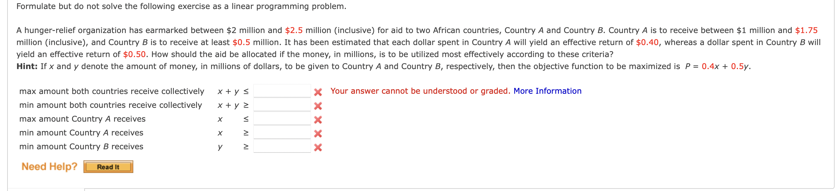 Solved Formulate but do not solve the following exercise as | Chegg.com