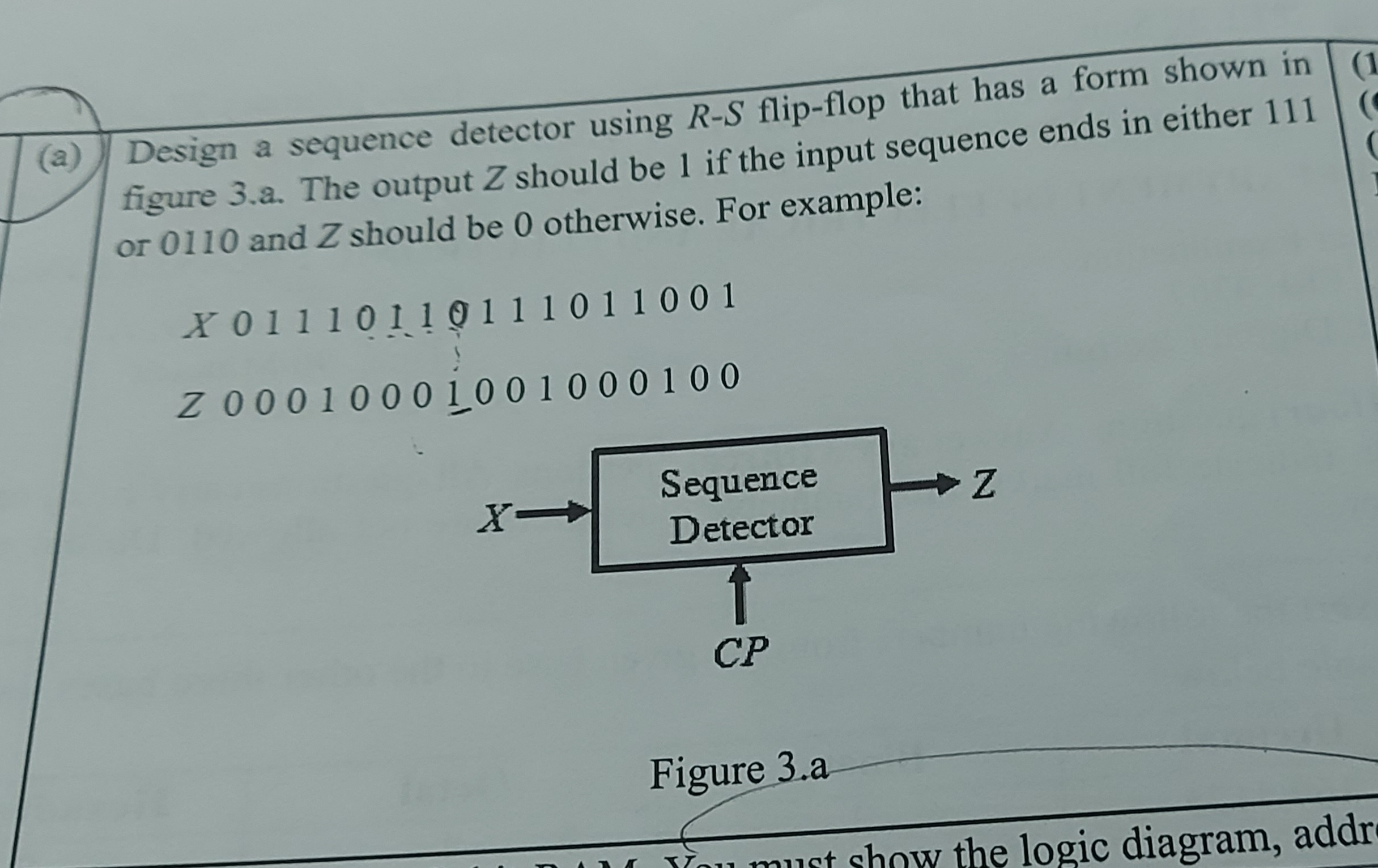 Solved Design asequence detector using R-S flip flop tha hha | Chegg.com