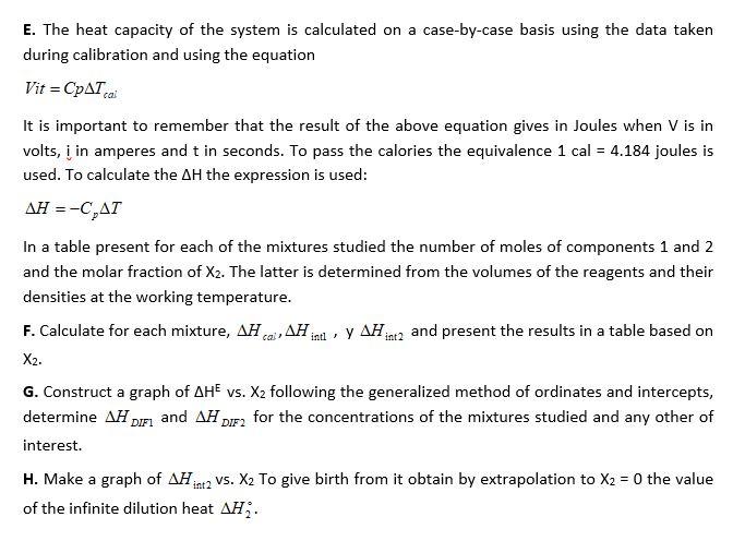 1.In a laboratory you wanted to know the MIXING HEAT | Chegg.com