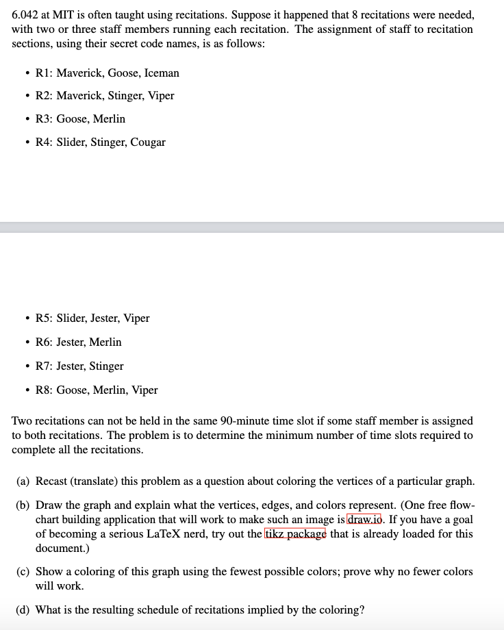 Solved 6.042 at MIT is often taught using recitations. | Chegg.com