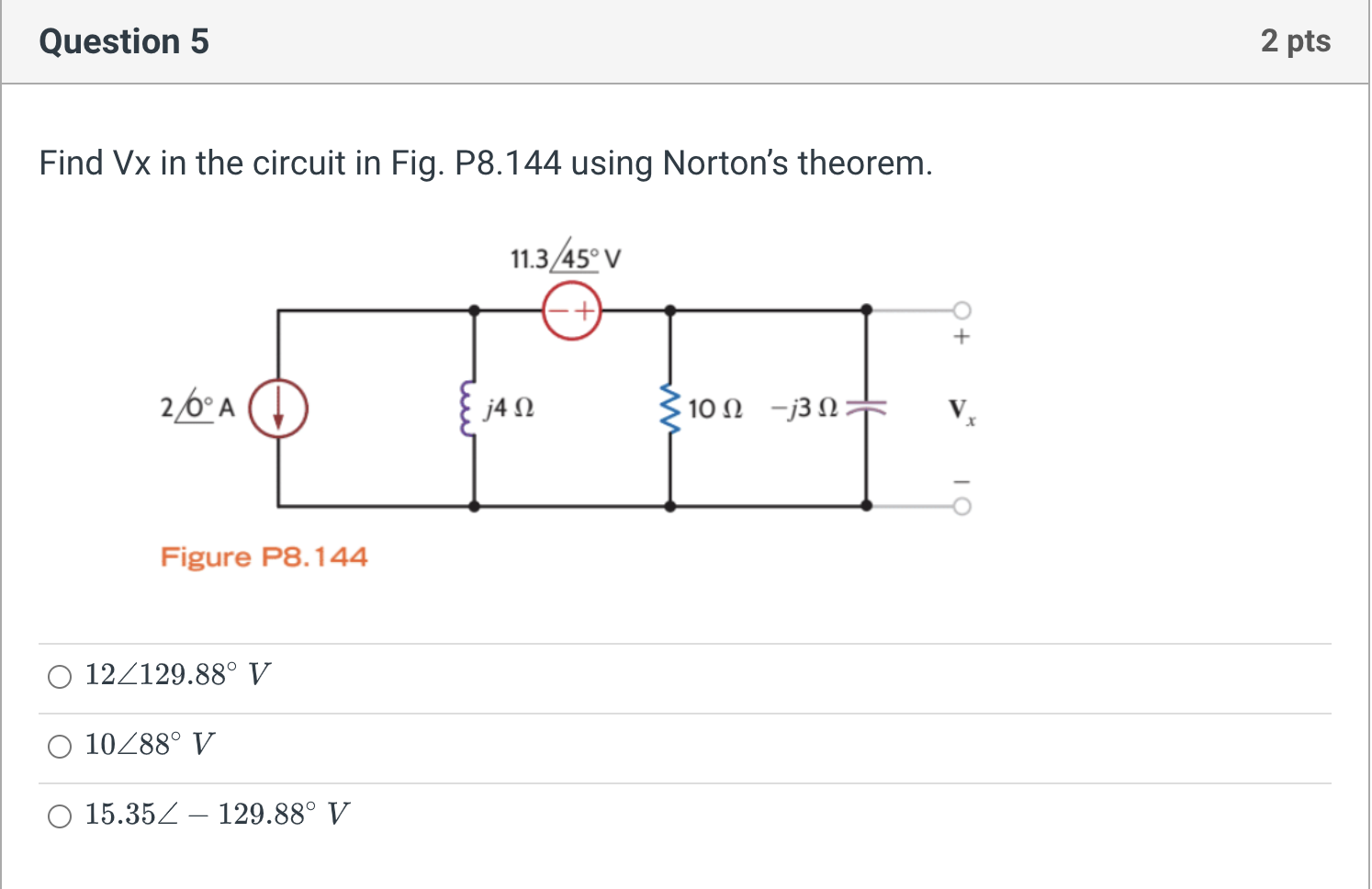 [Solved]: Question 4 Use Thevenin's theorem to find Vo