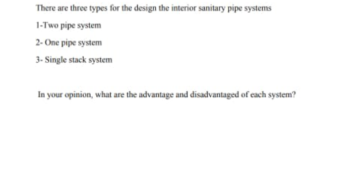 Solved There are three types for the design the interior | Chegg.com