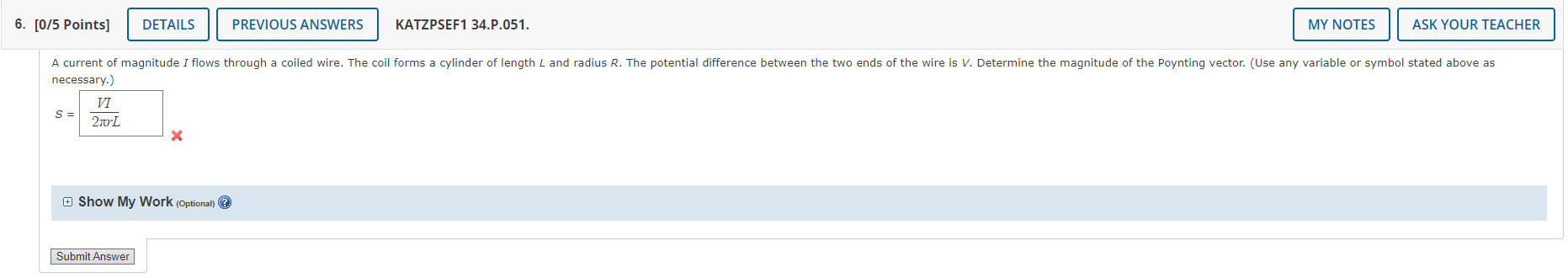 Solved Points]KATZPSEF1 34.P.051. ﻿necessarv.)S:Show My Work | Chegg.com