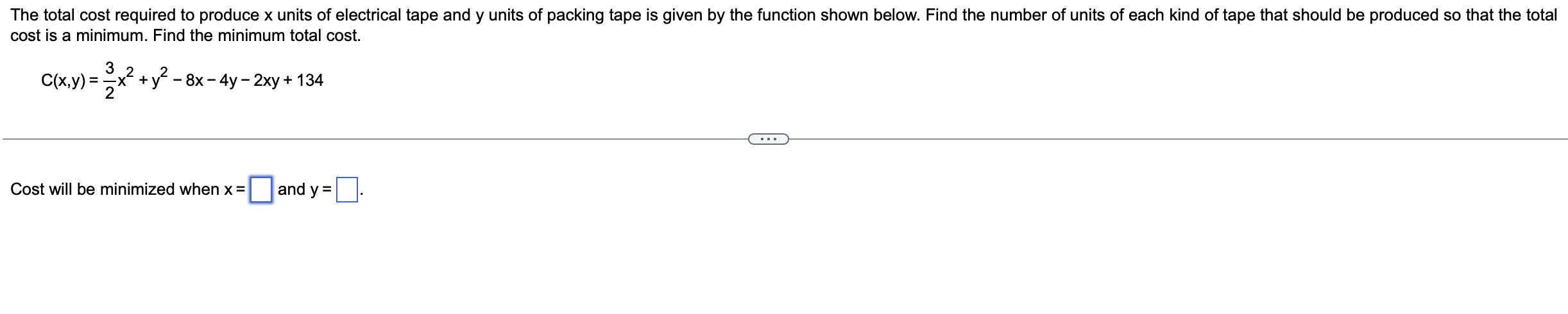 Solved Cost Is A Minimum Find The Minimum Total Cost