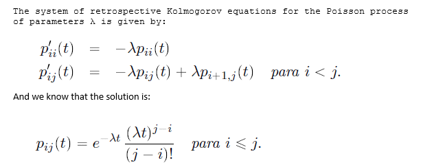 Solved The system of retrospective Kolmogorov equations for | Chegg.com