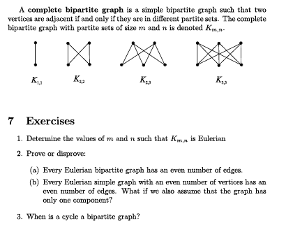 Solved A complete bipartite graph is a simple bipartite | Chegg.com