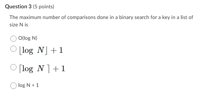 Solved The maximum number of comparisons done in a binary | Chegg.com