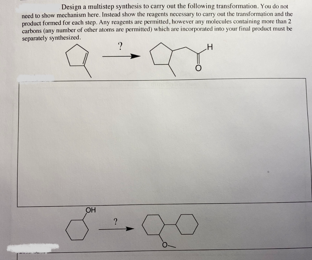 Solved Design a multistep synthesis to carry out the | Chegg.com