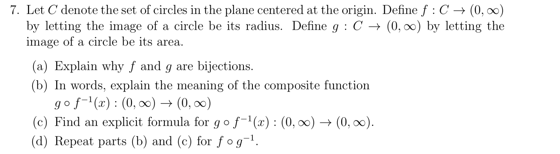 Solved Let C ﻿denote the set of circles in the plane | Chegg.com