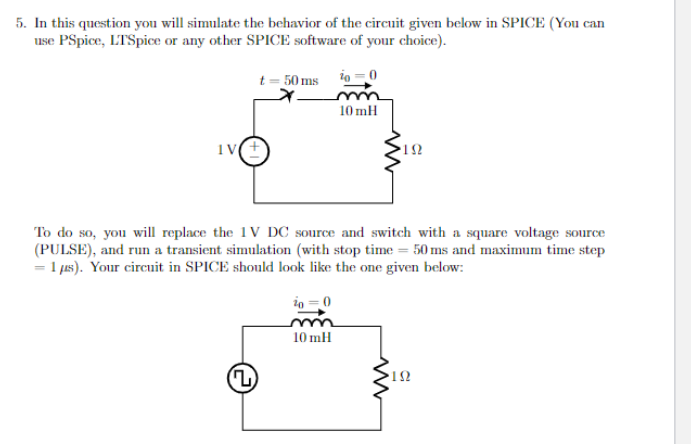 Solved 5. In this question you will simulate the behavior of | Chegg.com