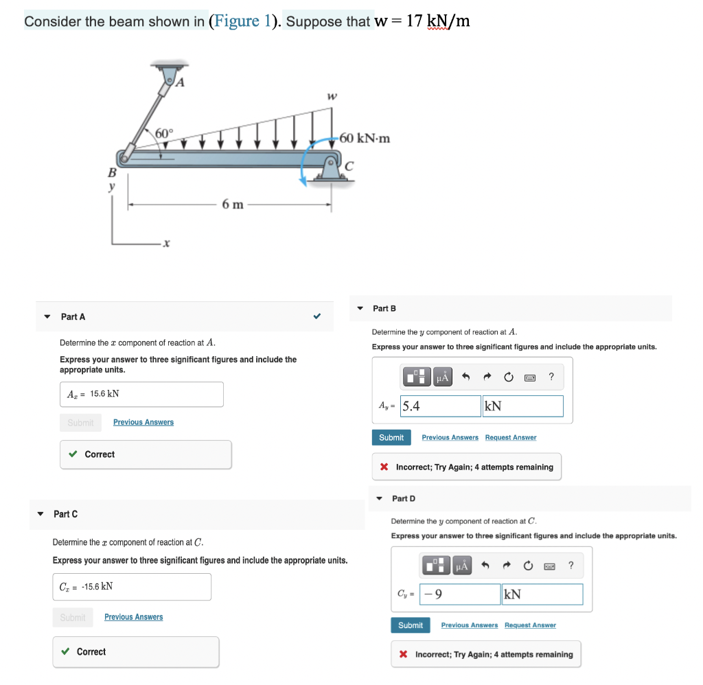 Solved Consider the beam shown in (Figure 1). Suppose that | Chegg.com