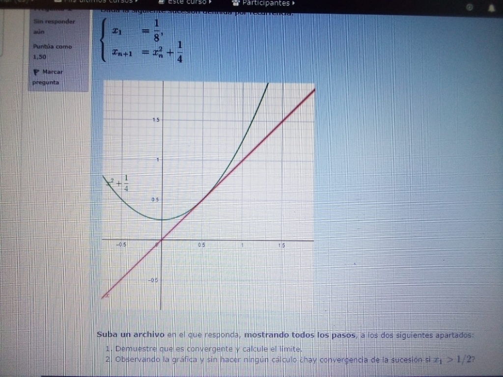 Solved Given the following sequence defined by recurrence: | Chegg.com