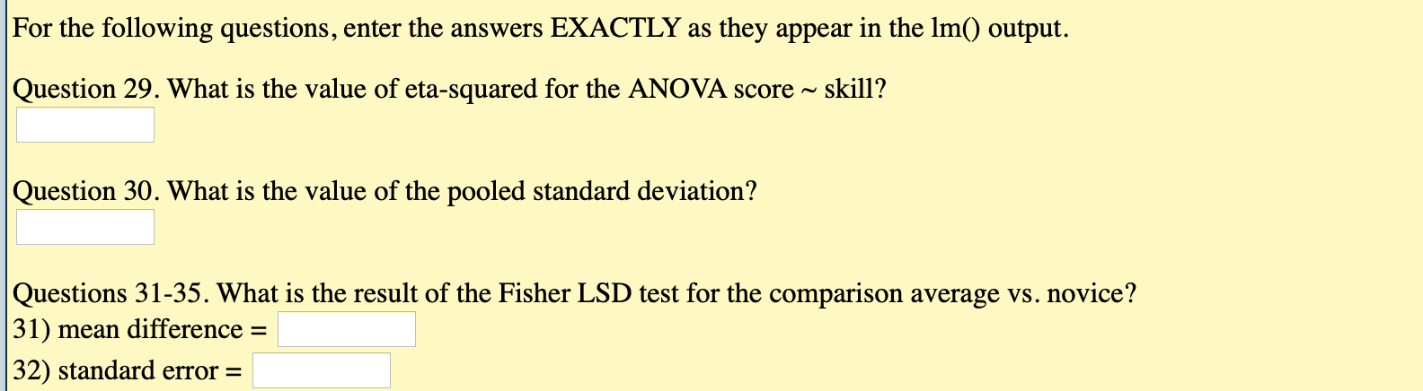 Solved The Tukey HSD test is a very conservative test. The | Chegg.com