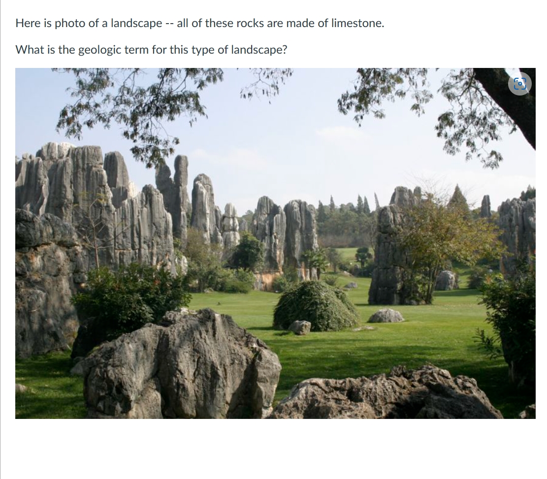 Solved Here is photo of a landscape -- all of these rocks | Chegg.com