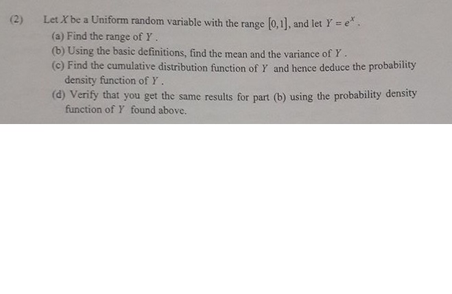 Solved Let X Be A Uniform Random Variable With The Range 9985