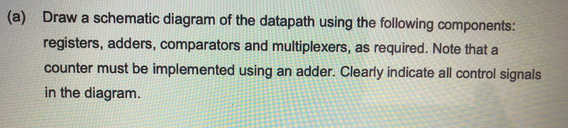 Solved A Draw A Schematic Diagram Of The Datapath Using 