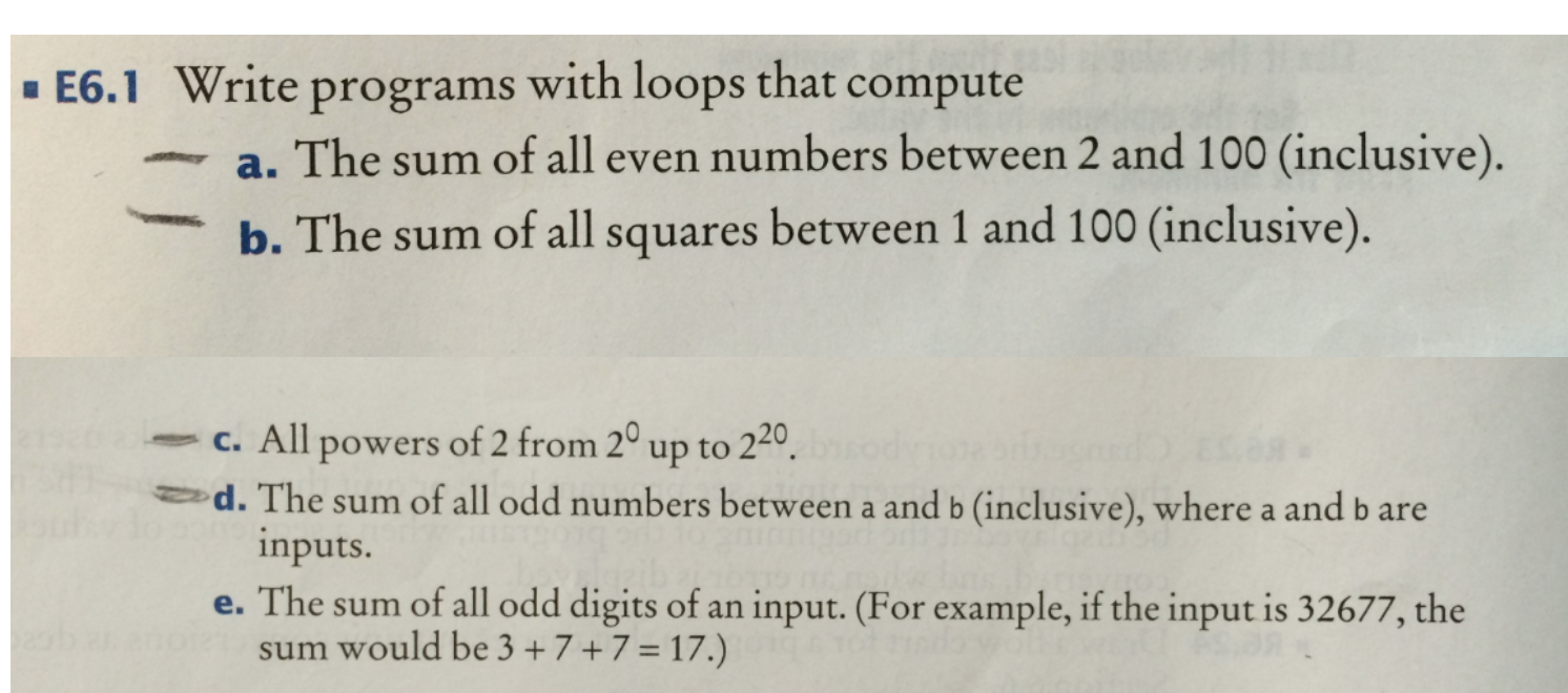 [Solved]: Problem E6.2 a,b,c,d from the Book (not e). (Liste