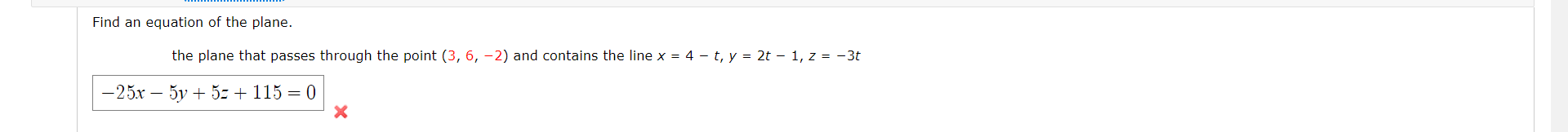 Solved Find an equation of the plane. the plane that passes | Chegg.com