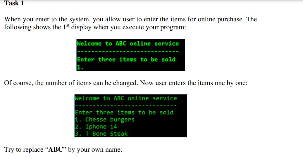 Solved When you enter to the system, you allow user to enter | Chegg.com