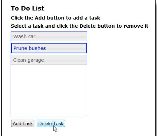 Solved In this problem, you will create a selectable “To Do” | Chegg.com