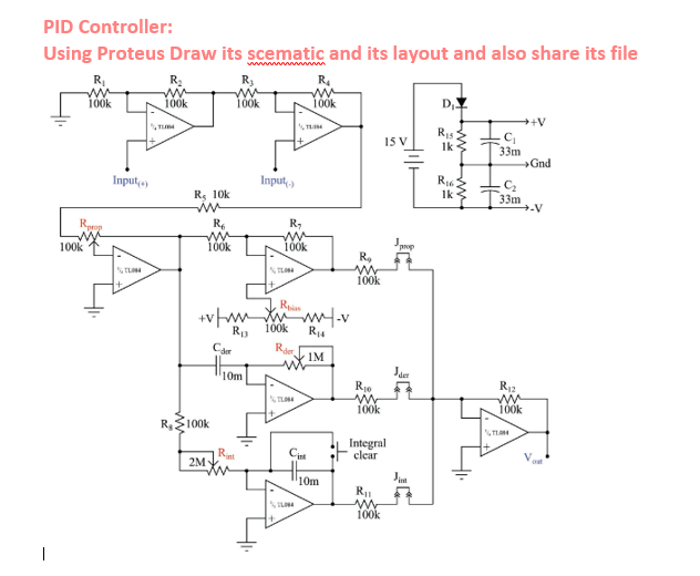 Solved PID Controller: Using Proteus Draw its scematic and | Chegg.com