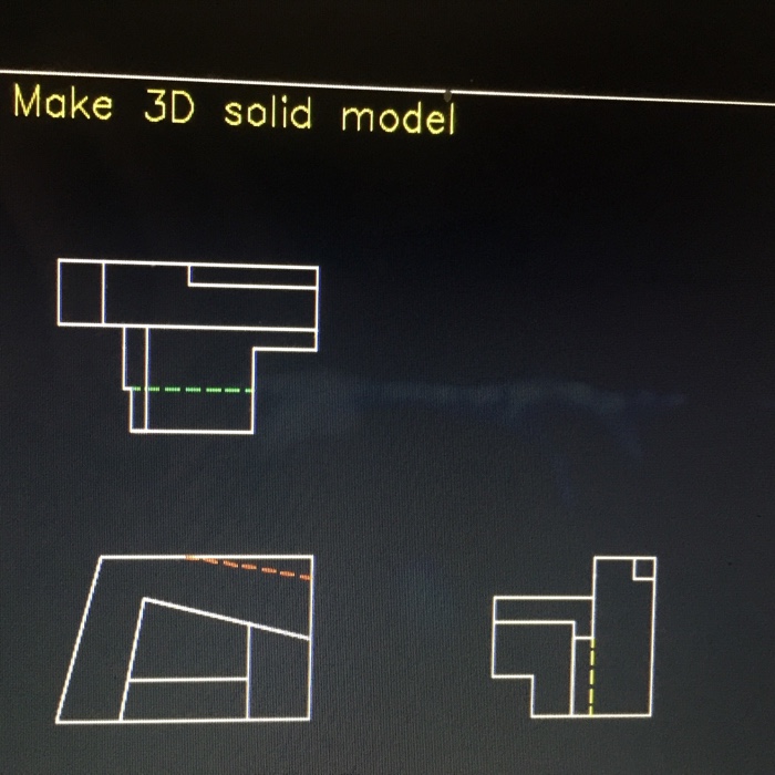 Solved Make 3D solid model | Chegg.com