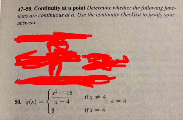 Solved Continuity At A Point Determine Whether The Following