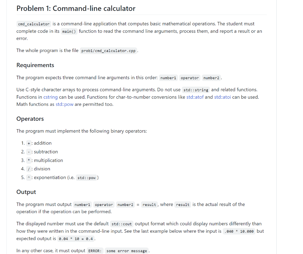 Solved cmd_calculator is a command-line application that | Chegg.com Solved cmd_calculator is a command-line application that | Chegg.com