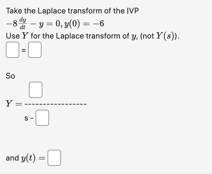 Solved Take the Laplace transform of the IVP | Chegg.com