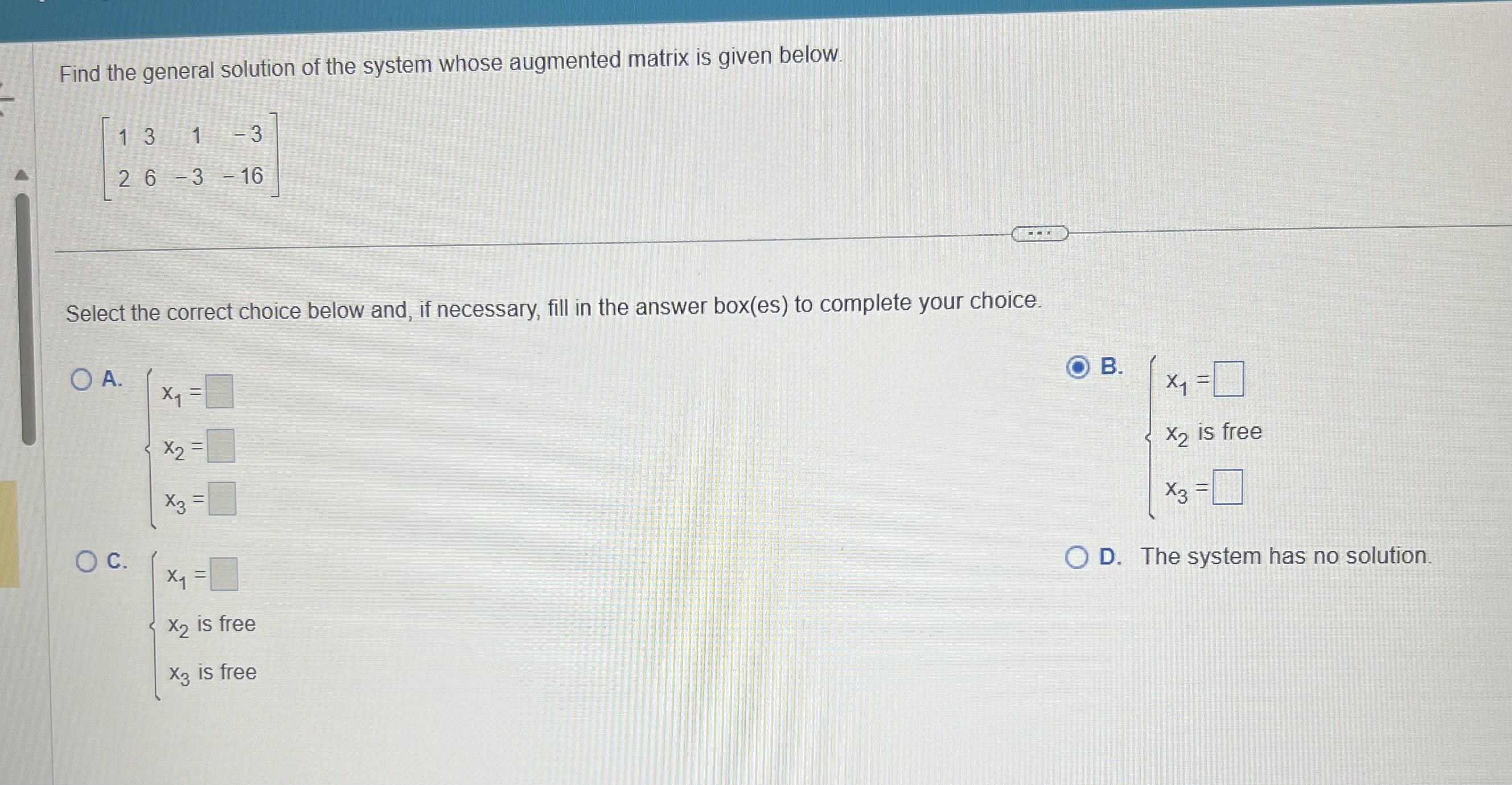Solved Find the general solution of the system whose | Chegg.com