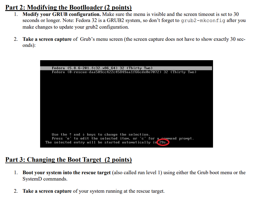 Solved I am using vm workstation and I have fedora 32 | Chegg.com