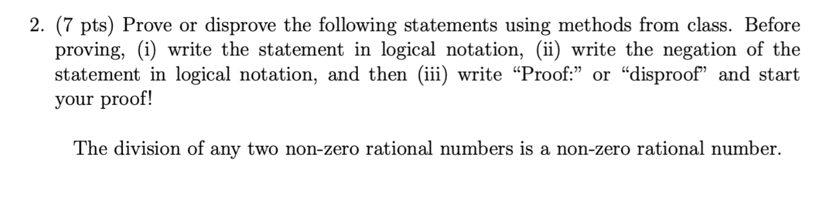 Solved Discrete Math. Prove or disprove the following | Chegg.com