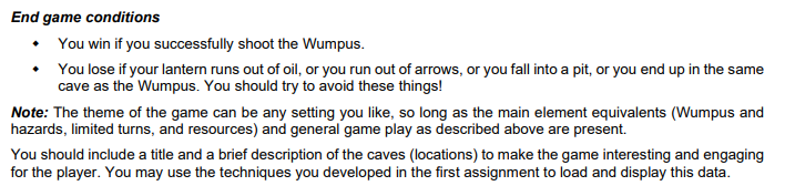 Create a C++ flow chart and ULM diagram for Hunt the | Chegg.com
