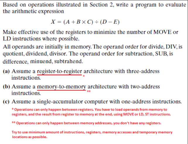 Solved Based on operations illustrated in Section 2, write a | Chegg.com