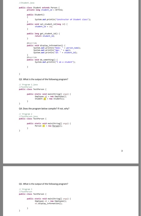 Solved Look at the following code and then answer the | Chegg.com