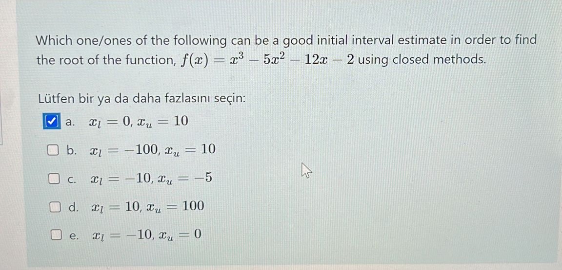 Solved Which one/ones of the following can be a good initial | Chegg.com