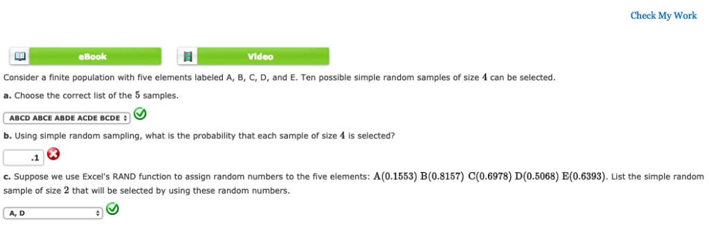 Solved Check My Work eBook Video Consider a finite | Chegg.com