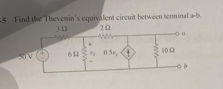 Solved Find the Thevenin's equivalent circuit between | Chegg.com