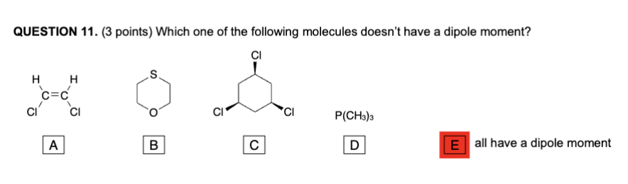 Solved QUESTION 11. (3 points) Which one of the following | Chegg.com Solved QUESTION 11. (3 points) Which one of the following | Chegg.com