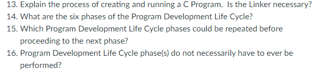 Solved 15. Which Program Development Life Cycle phases could | Chegg.com